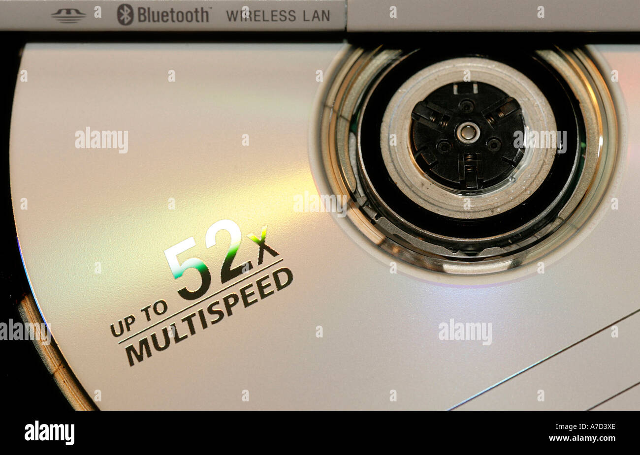 Compact disc in the lay of a CD recorder Stock Photo - Alamy