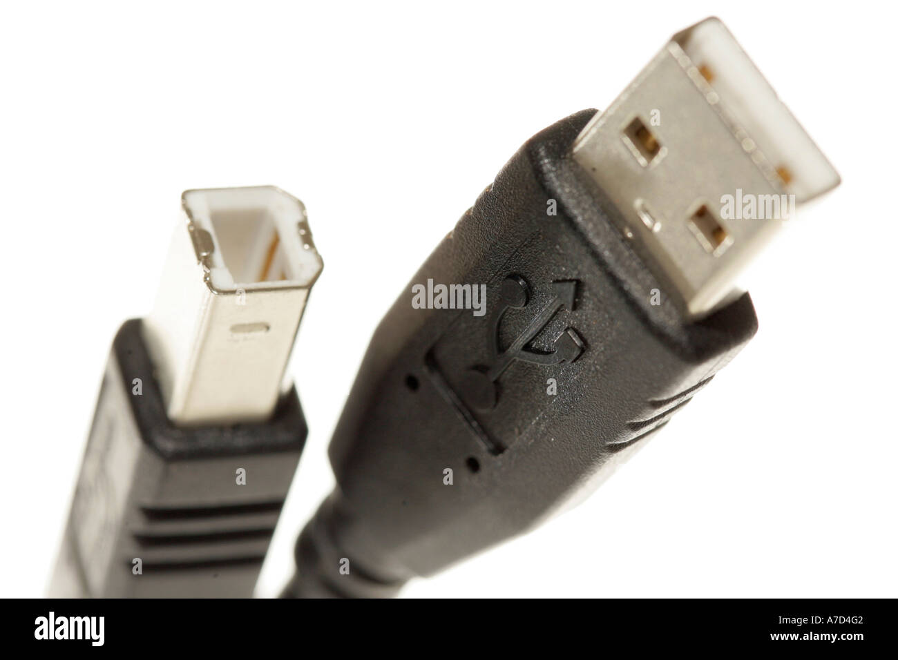 Computer cable plugs Cut Out Stock Images & Pictures - Alamy