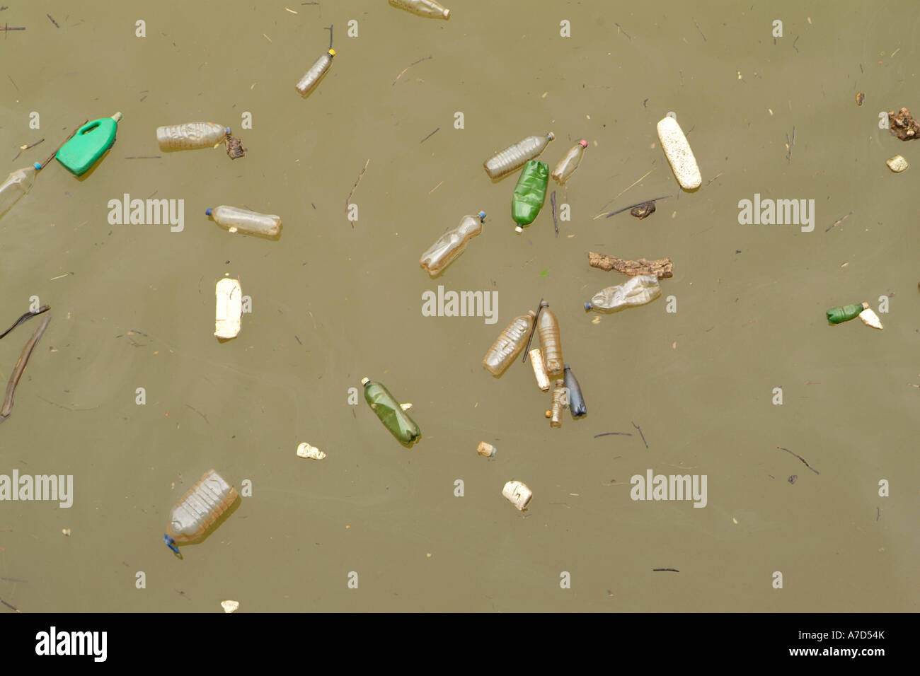 top view of polluted water Stock Photo - Alamy