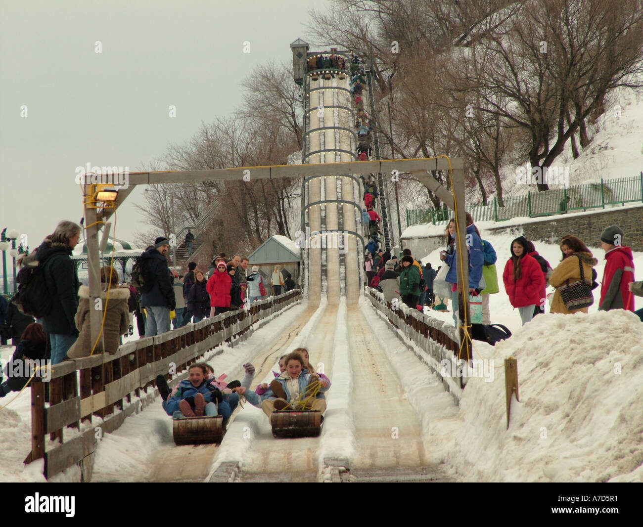 Toboggan quebec hi-res stock photography and images - Alamy