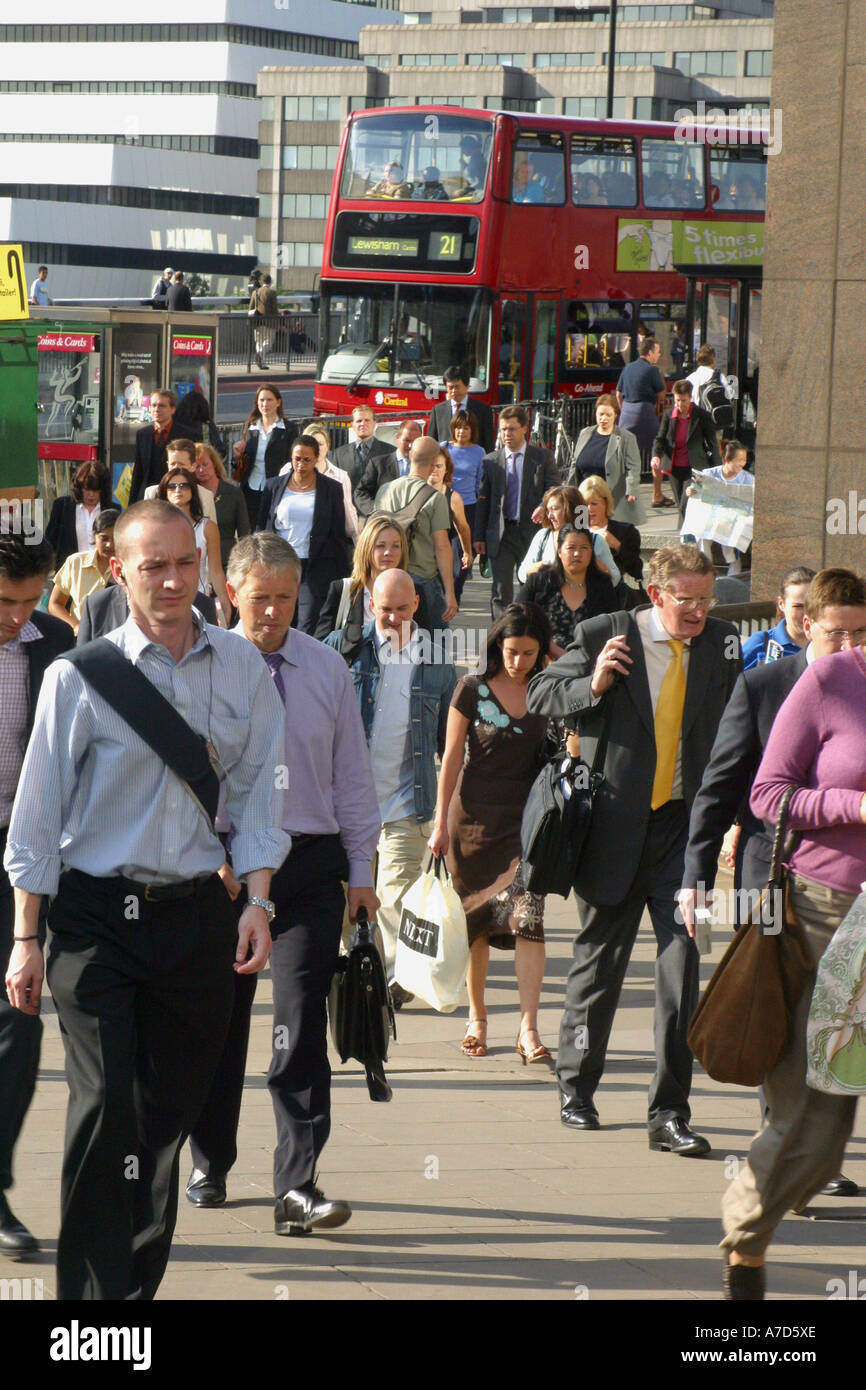 London commuters on their way to work Stock Photo - Alamy