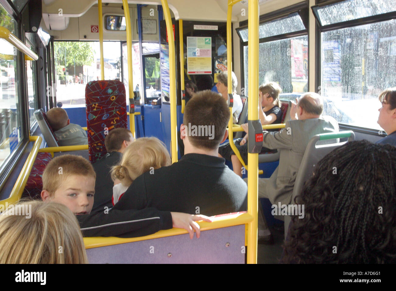 Inside a bus uk hi-res stock photography and images - Alamy