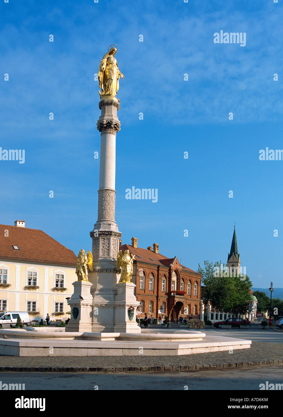 Kaptol, Statue Of The Blessed Virgin Mary Stock Photo - Alamy