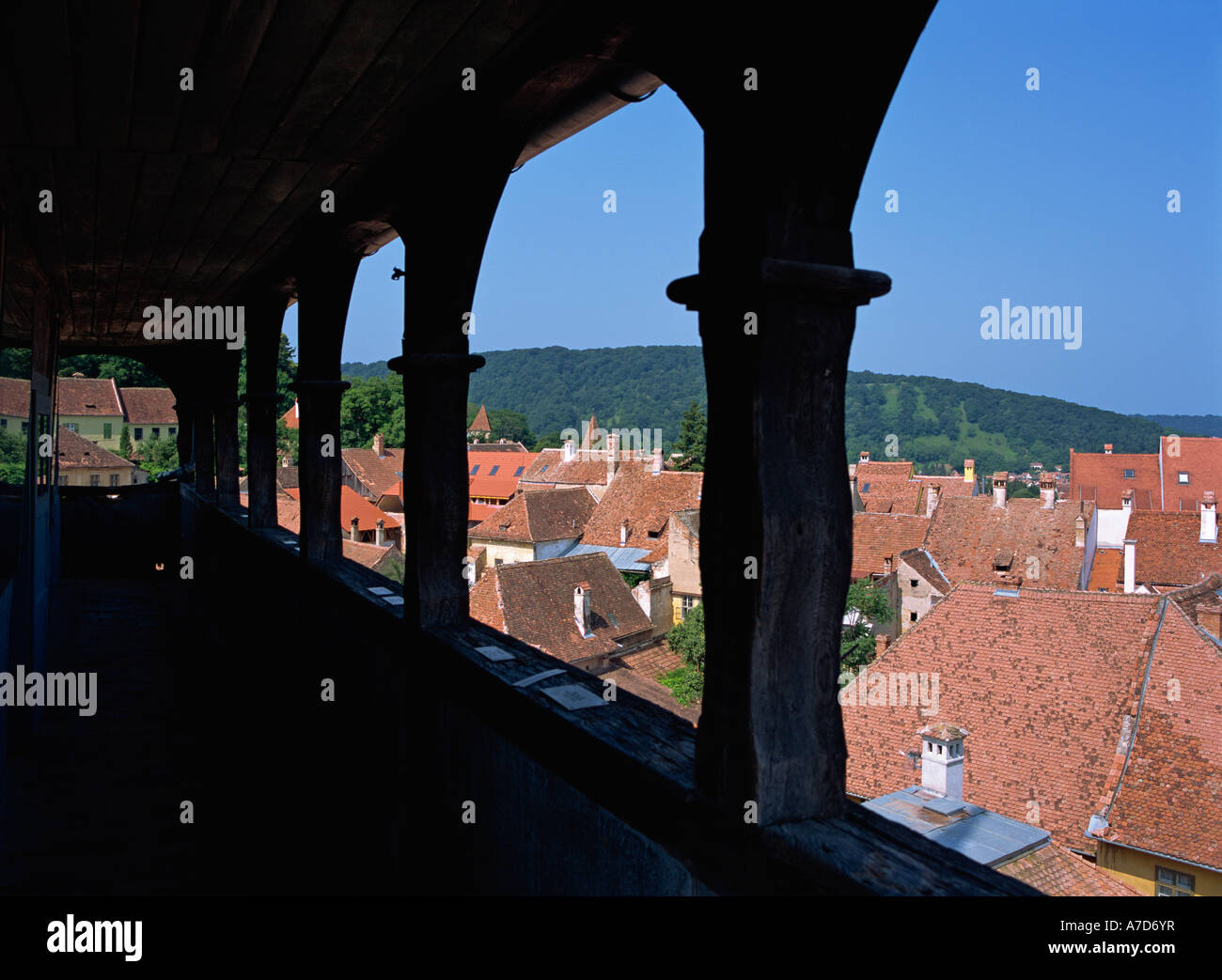 Sighisoara, Medieval Citadel & Rooftops Stock Photo - Alamy