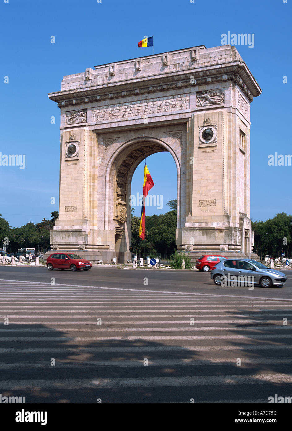 Triumphal Arch, Arc De Triomphe Stock Photo - Alamy