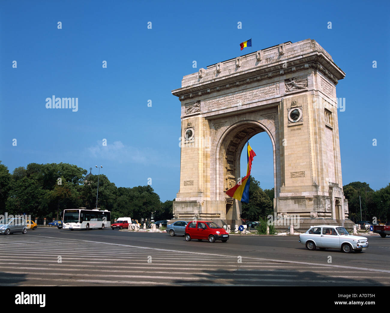 Triumphal Arch, Arc De Triomphe Stock Photo - Alamy