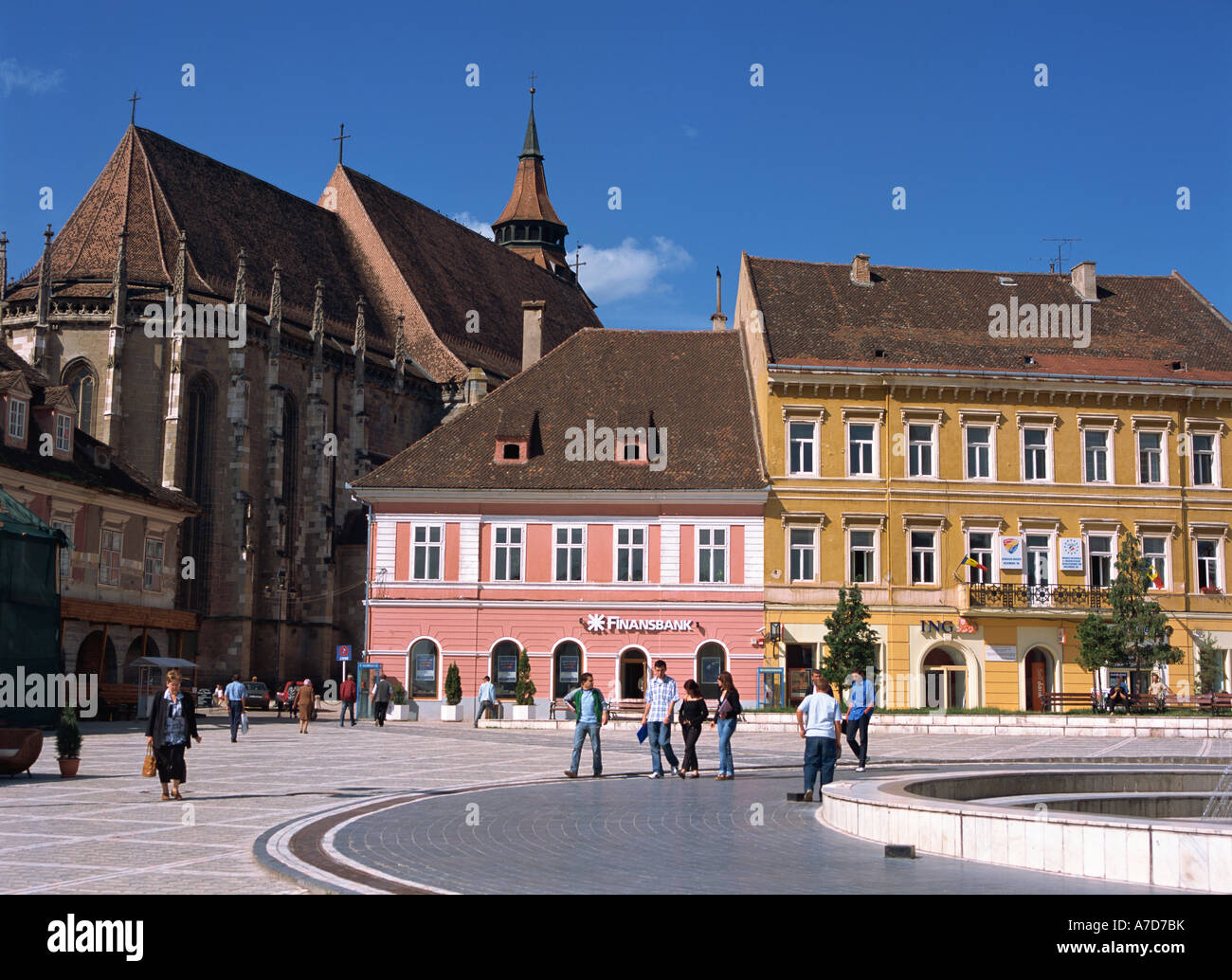 Transylvania, Brasov, Piata Sfatului Stock Photo - Alamy