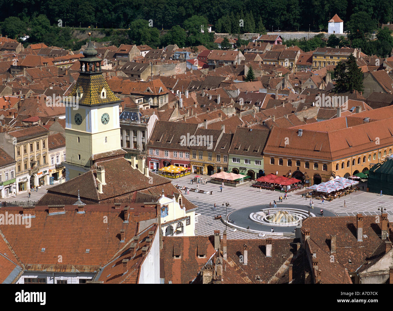 Transylvania, Brasov, Piata Sfatului Stock Photo - Alamy