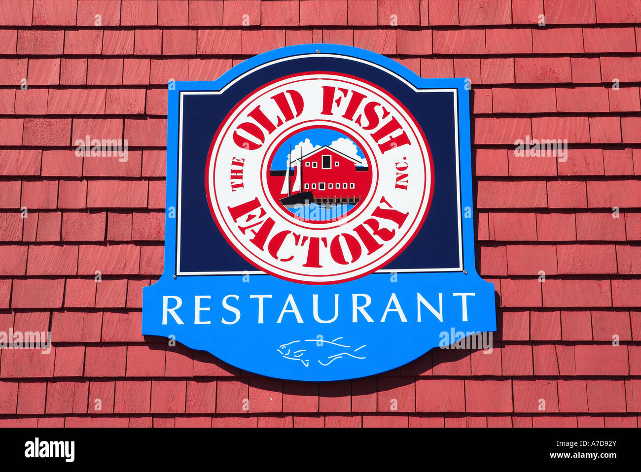 Fish Factory Sign, Lunenburg, Nova Scotia Stock Photo - Alamy