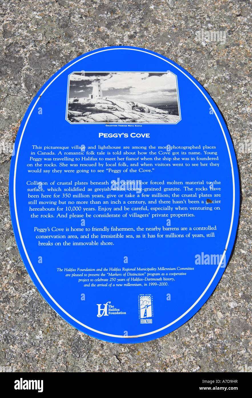 Peggy's Cove Sign, Nr. Halifax Stock Photo - Alamy