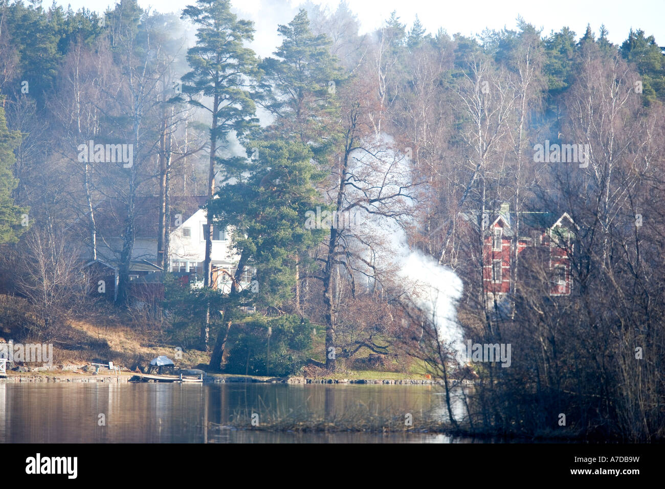 Bonfire in spring Stock Photo - Alamy