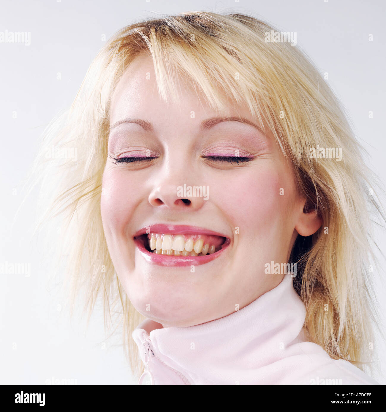 Semi profile laughing hi-res stock photography and images - Alamy