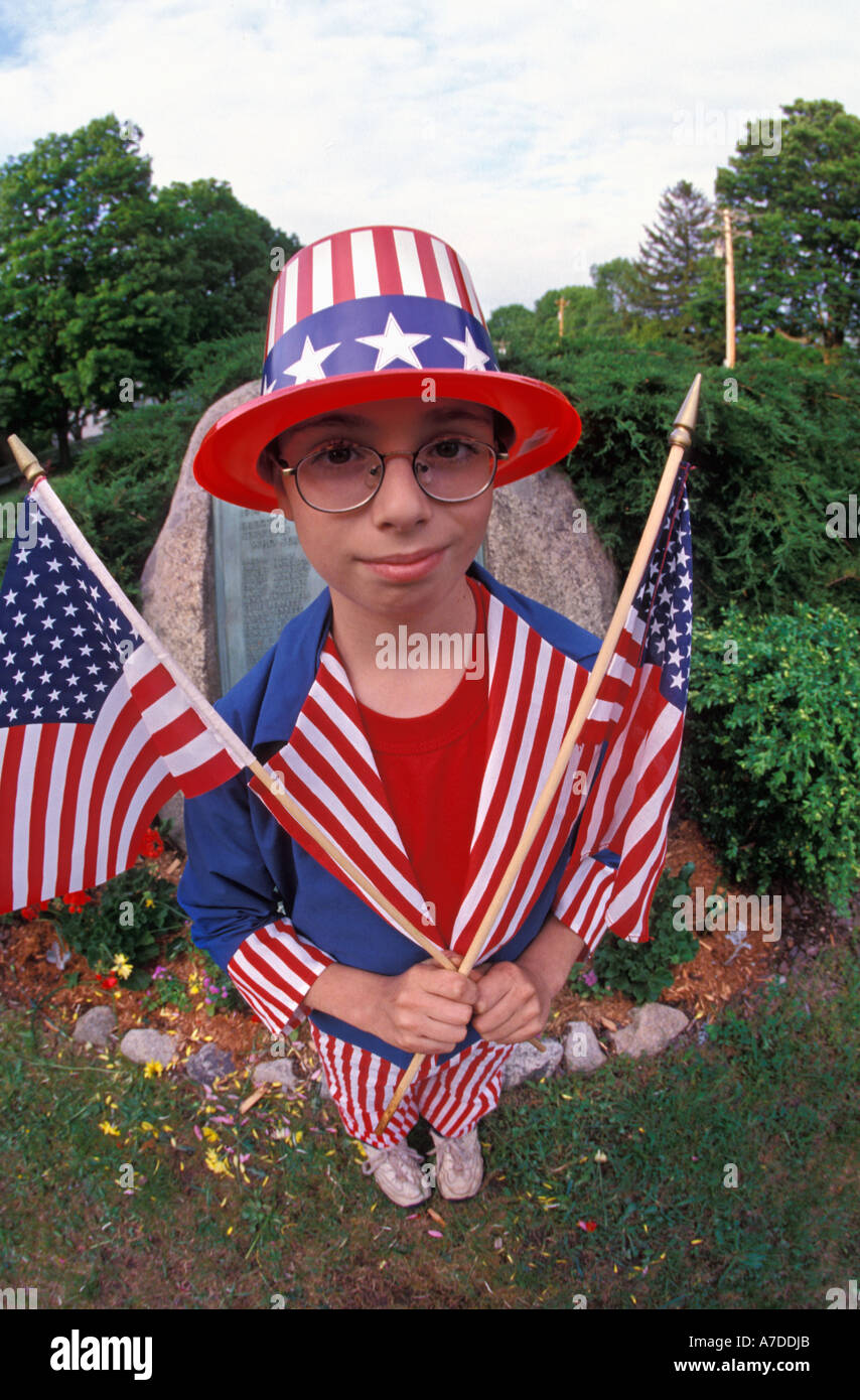 Student participent in Memorial Day observance Stock Photo - Alamy