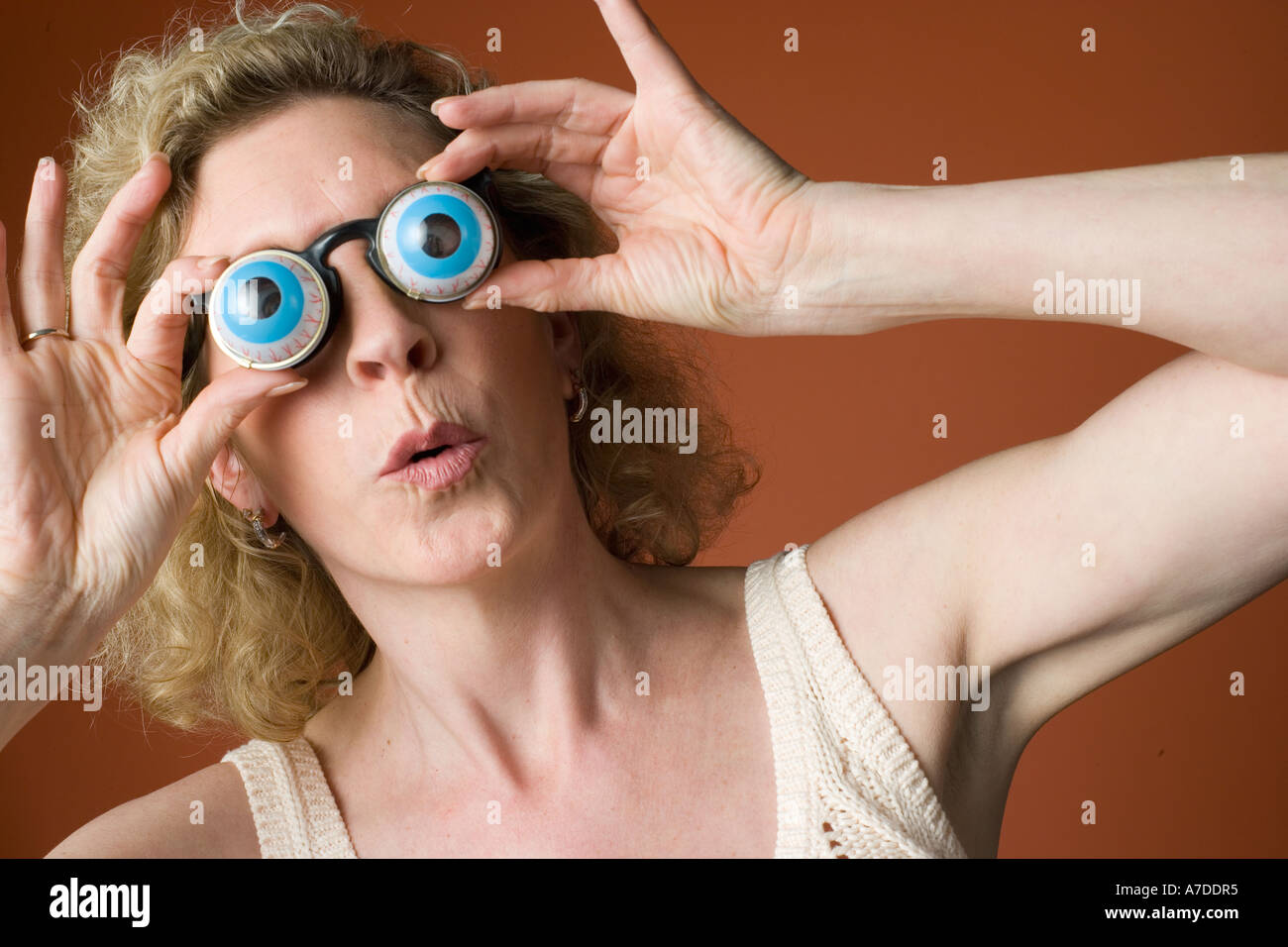 Woman bloodshot eyes hi-res stock photography and images - Alamy