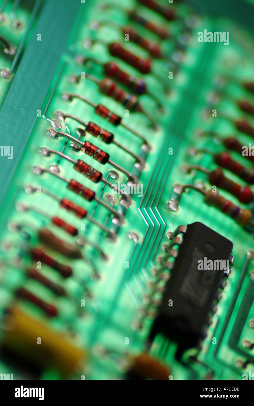 detail of computer printed circuit board Stock Photo - Alamy