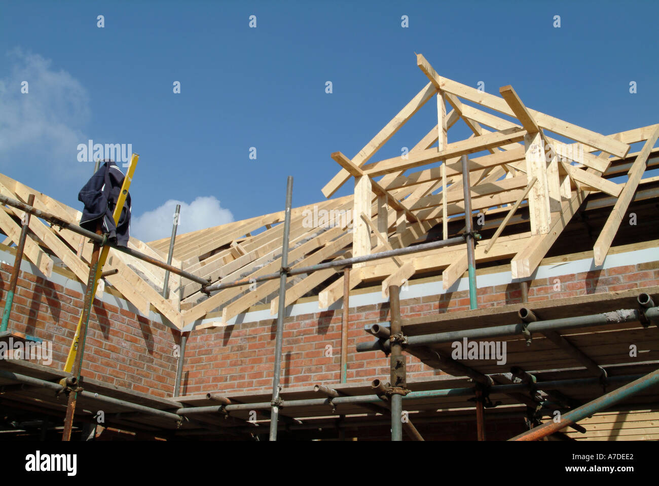 roof timbers on a construction site Stock Photo - Alamy