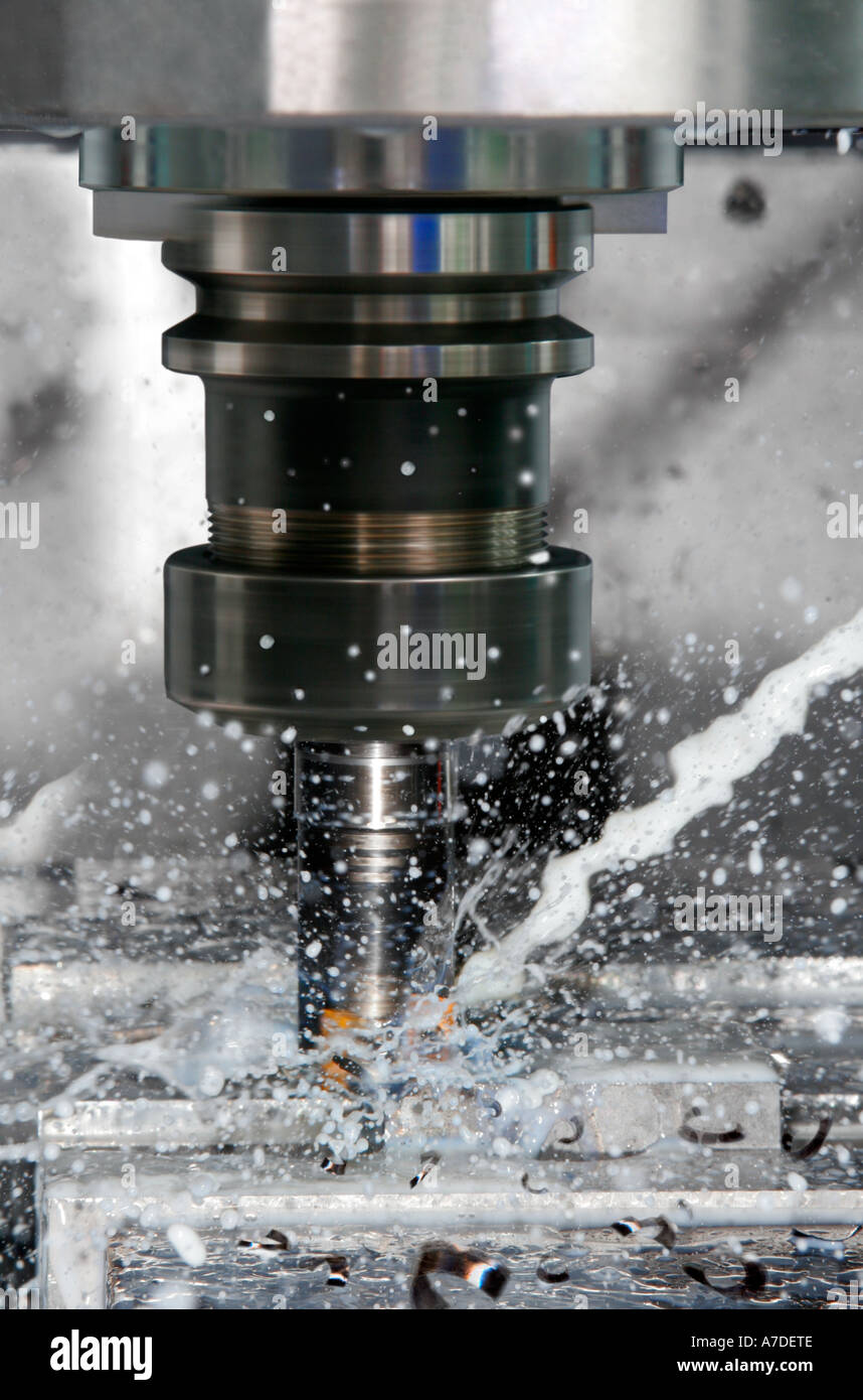 CNC milling of steel Stock Photo - Alamy