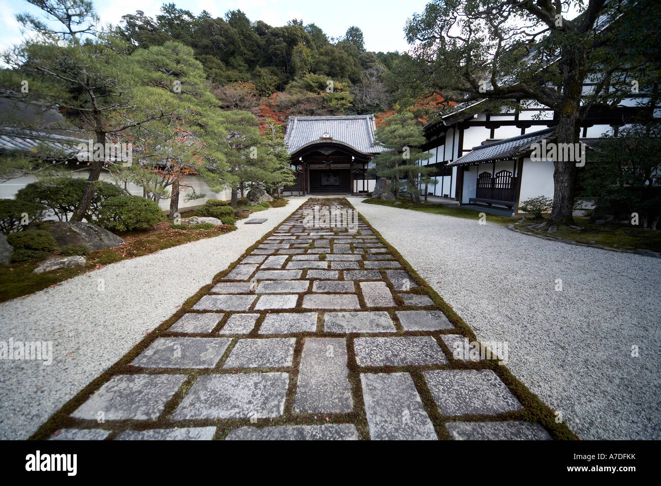 Paved pathway to shrine in Nanzenji temple city of Kyoto Japan Asia ...