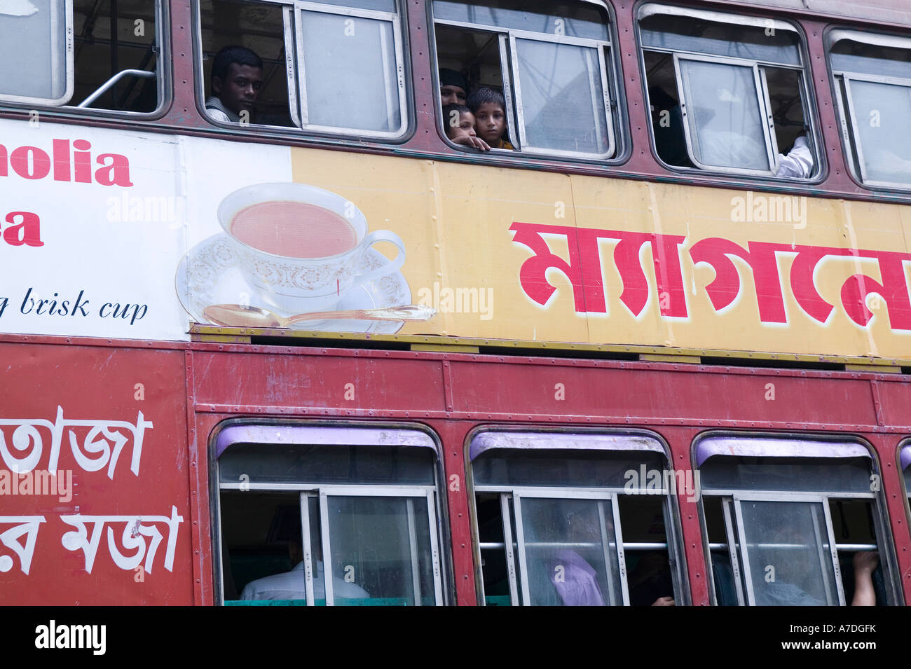 A double decker bus in Dhaka Bangladesh Stock Photo - Alamy