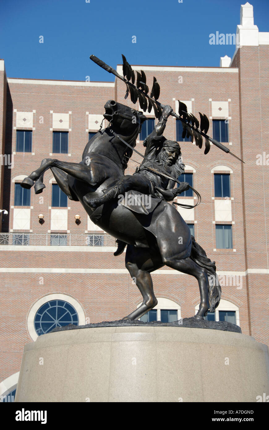Mascot Statue of Unconquered Seminole Indian on Horse Florida State ...