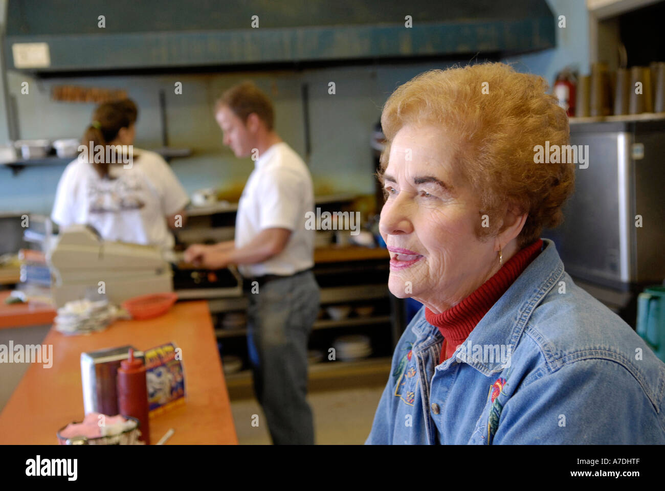 Small family style restaurant in rural Georgia with a 70 year old ...