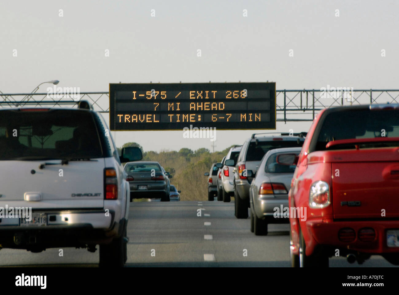 Atlanta Georgia traffic pattern on I 75 Stock Photo - Alamy