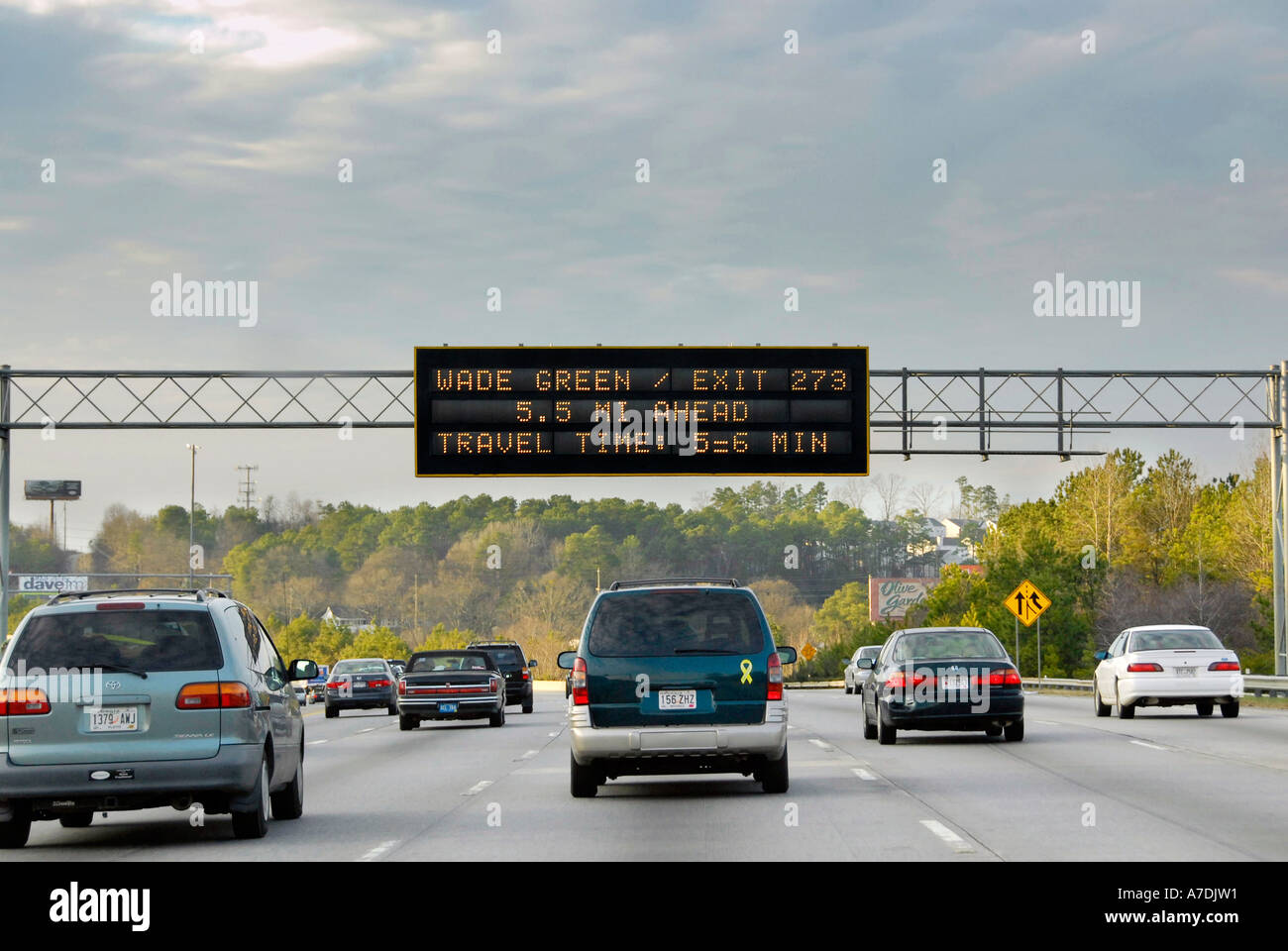 Atlanta Georgia traffic pattern on I 75 Stock Photo - Alamy