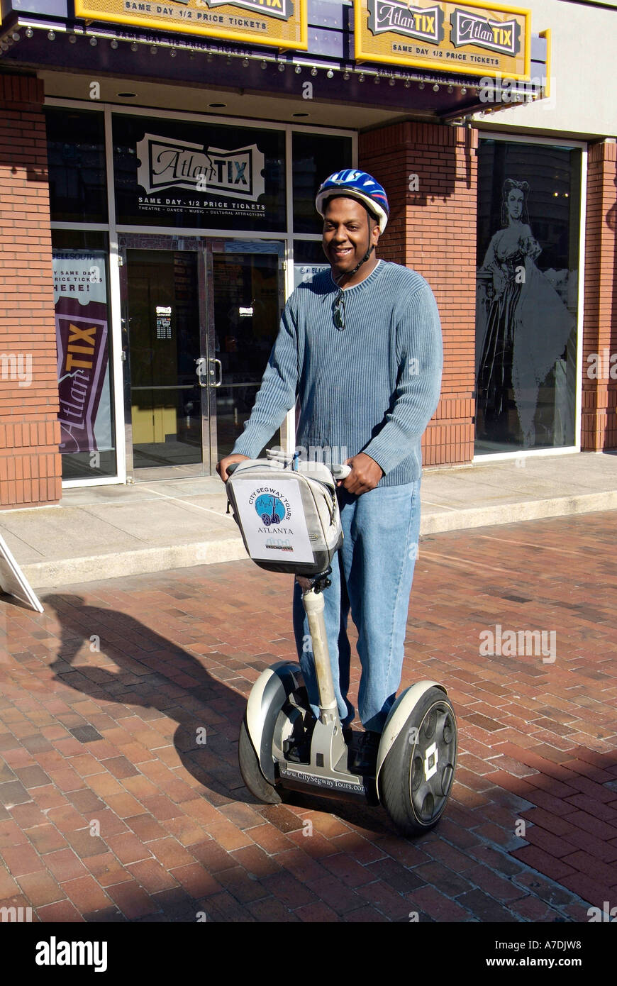 People use Segway two wheel transportation to explore Atlanta Georgia ...