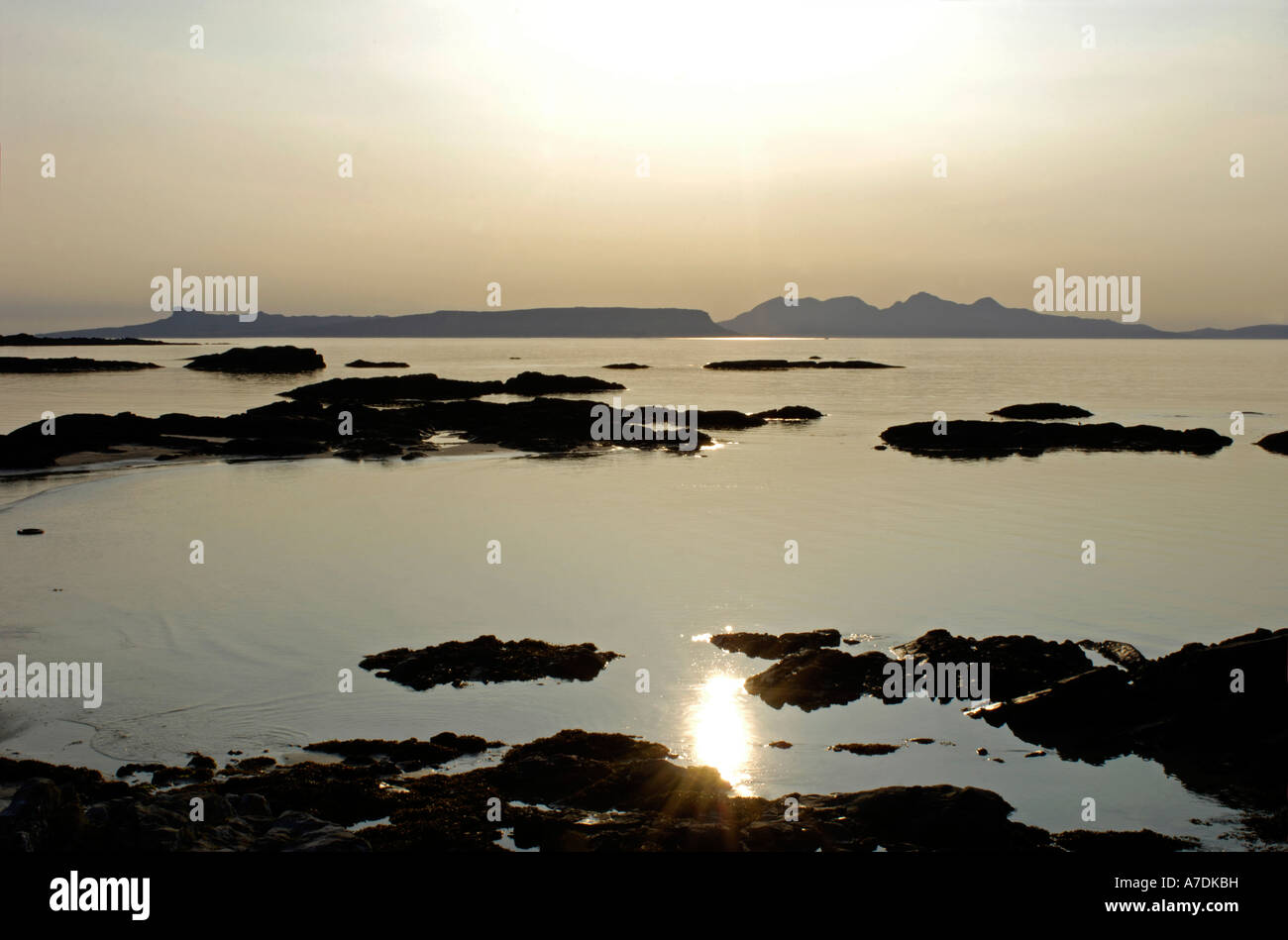 Arisaig & Isles of Rum Sunset in the Inner Hebrides Inverness-shire ...