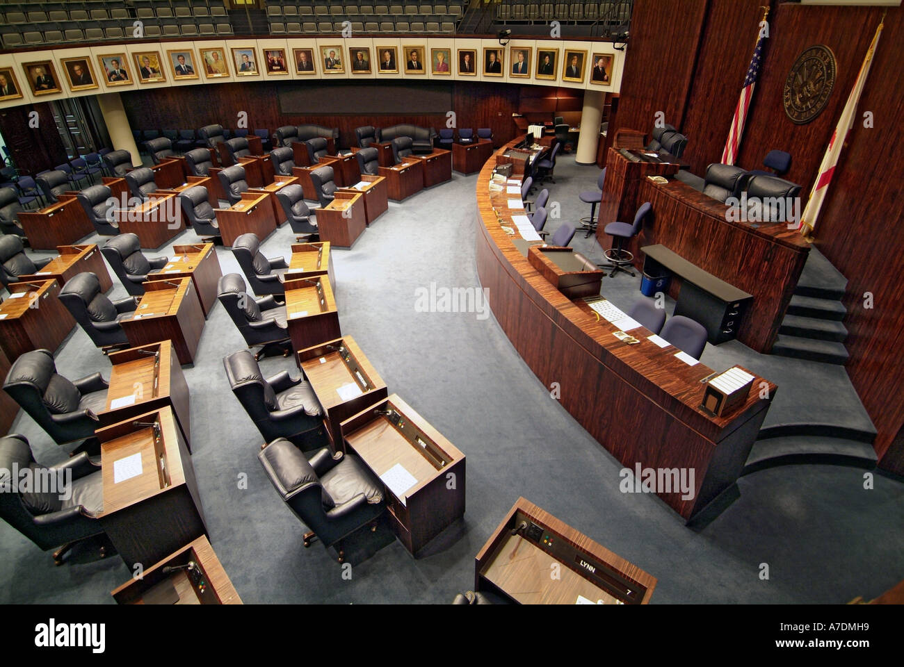 The Senate chamber of the new current State Capitol Building at ...