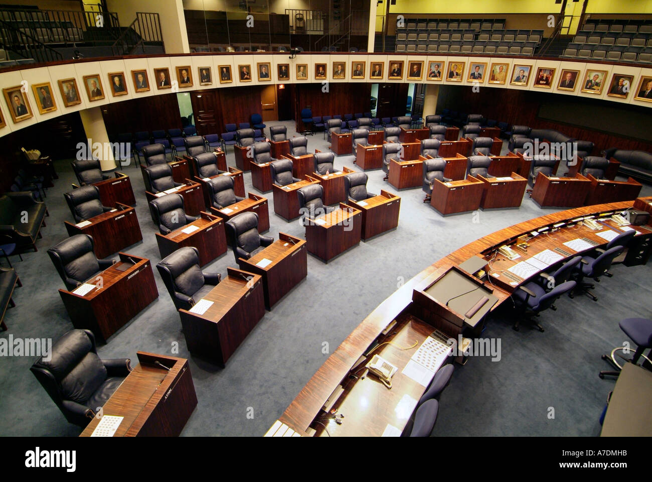 The Senate chamber of the new current State Capitol Building at ...