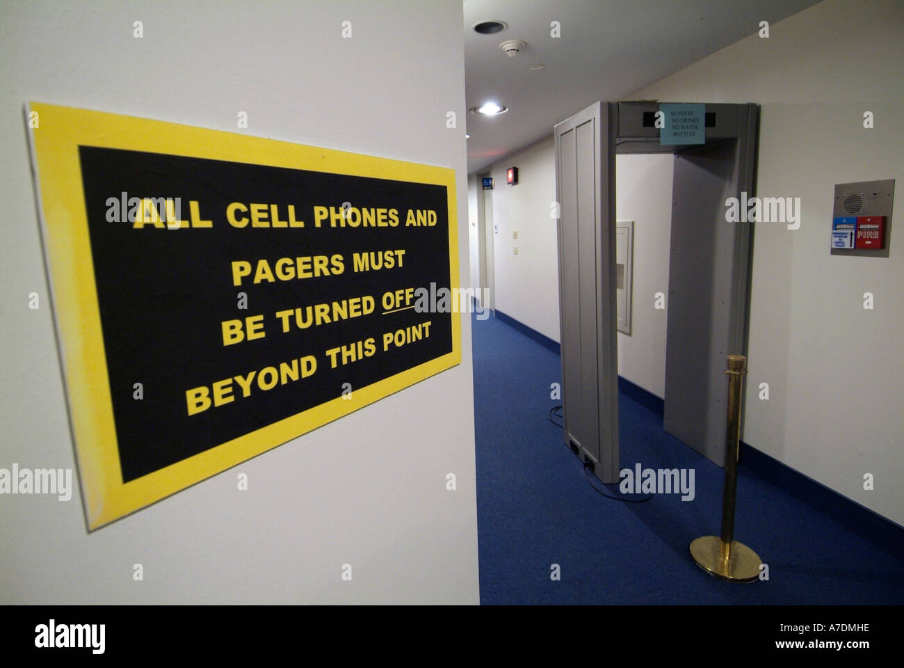 Security check point in the State Capitol Building at Tallahassee ...