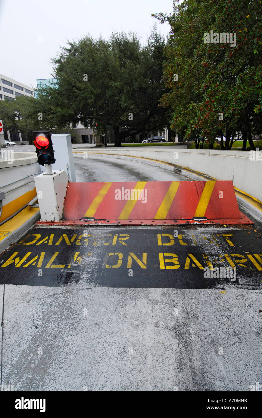Barriers to parking lots for the Tallahassee Florida State Capitol ...
