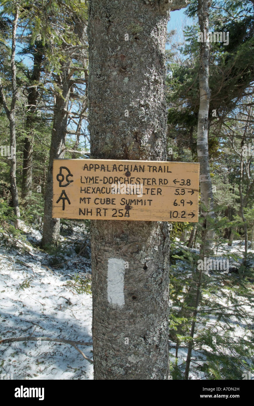 Appalachian Trail Sign in New Hampshire, USA Stock Photo - Alamy