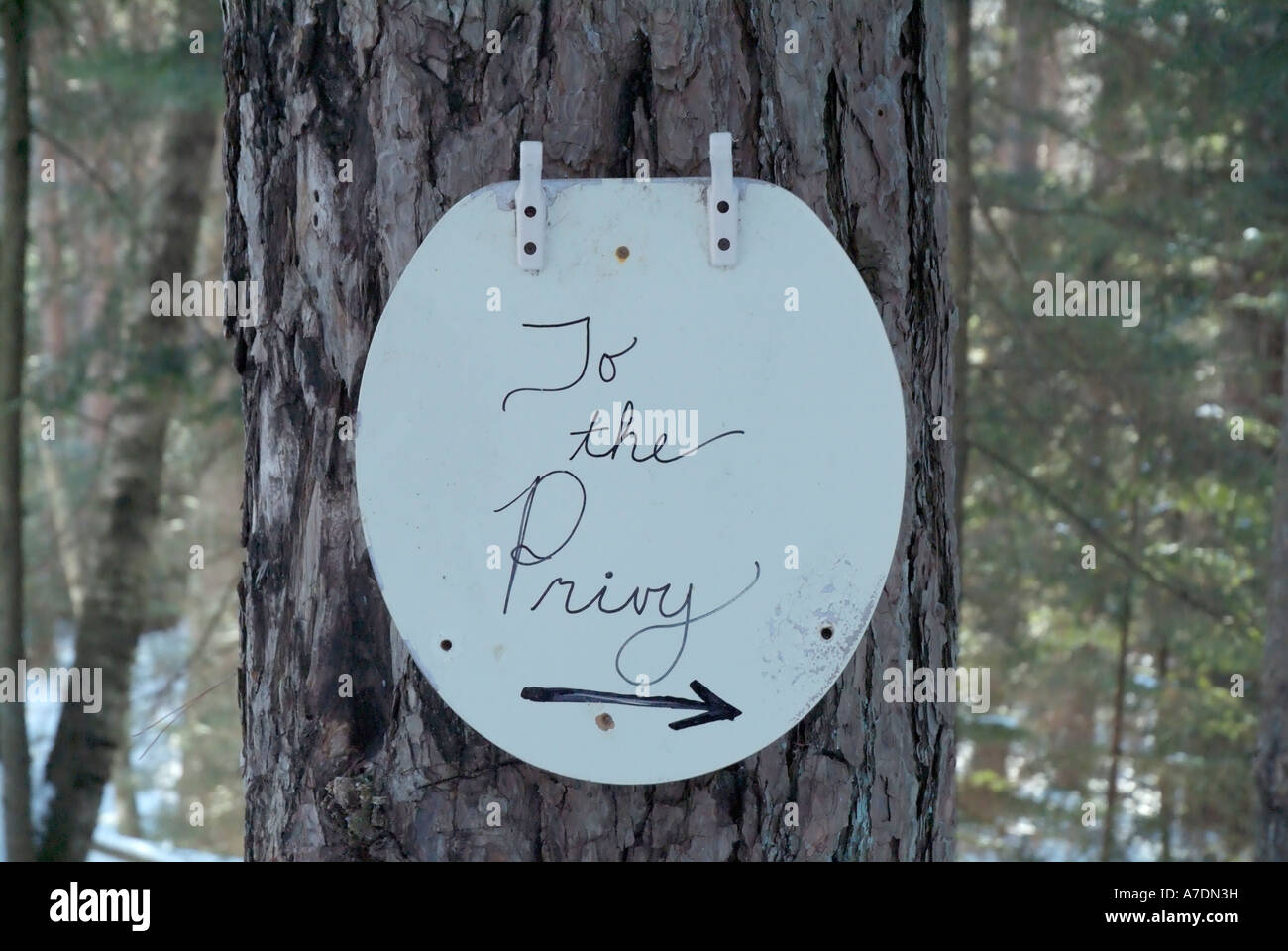 Appalachian Trail. The Privy sign at Jeffers Brook Shelter. toilet seat ...