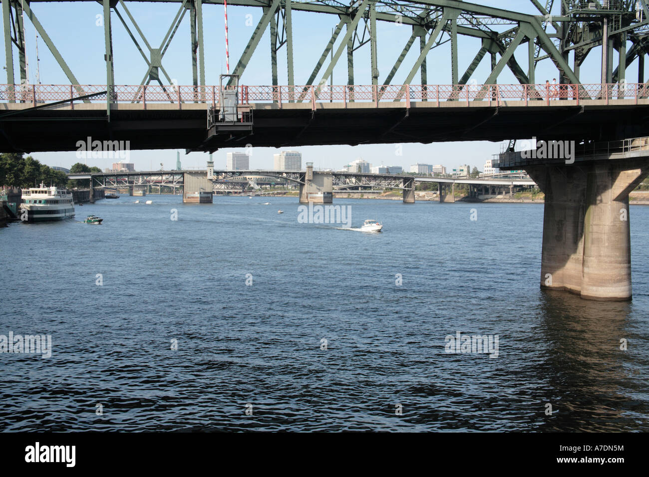 Bridges over Willamette River Stock Photo - Alamy