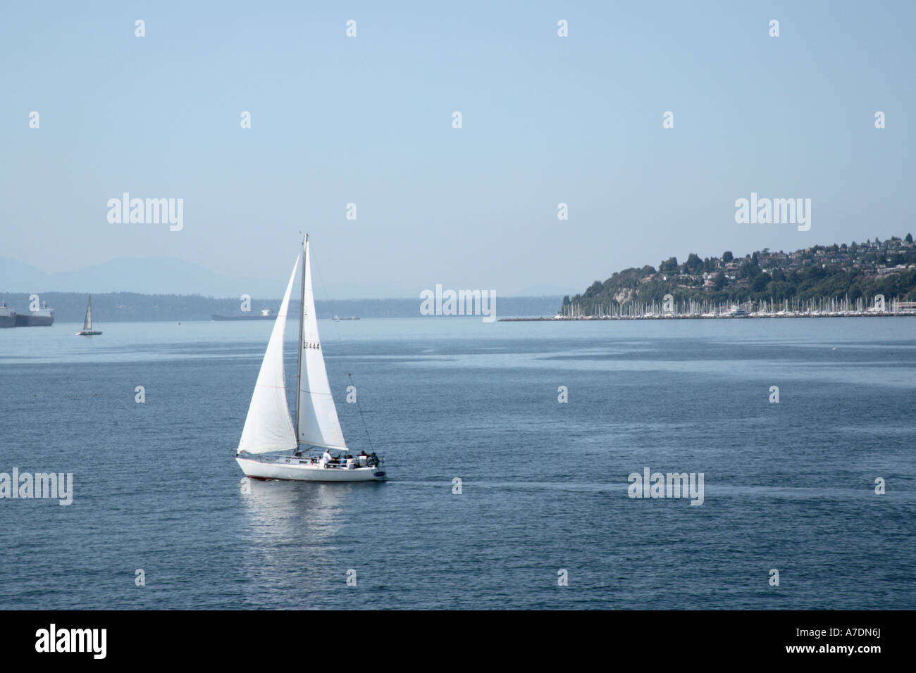 Sail Boat on Water Stock Photo - Alamy