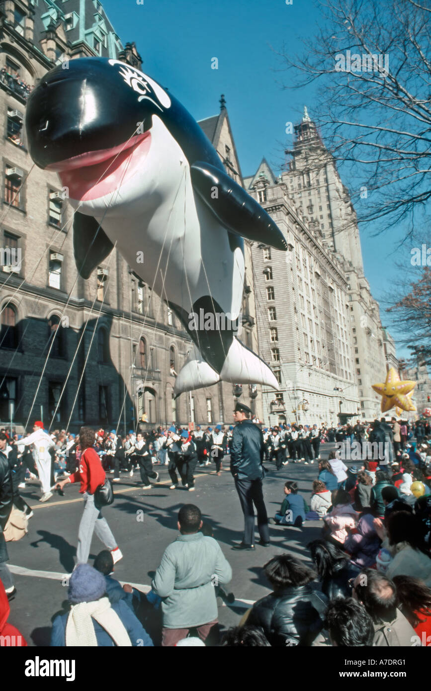 New York NY USA Public Events Giant Balloon "Orcka The Whale" Character ...