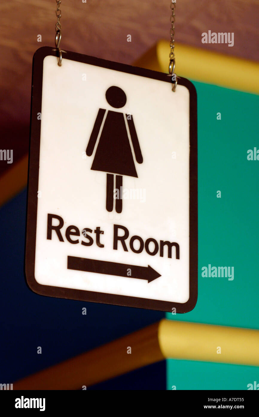 Rest Room Sign Stock Photo - Alamy