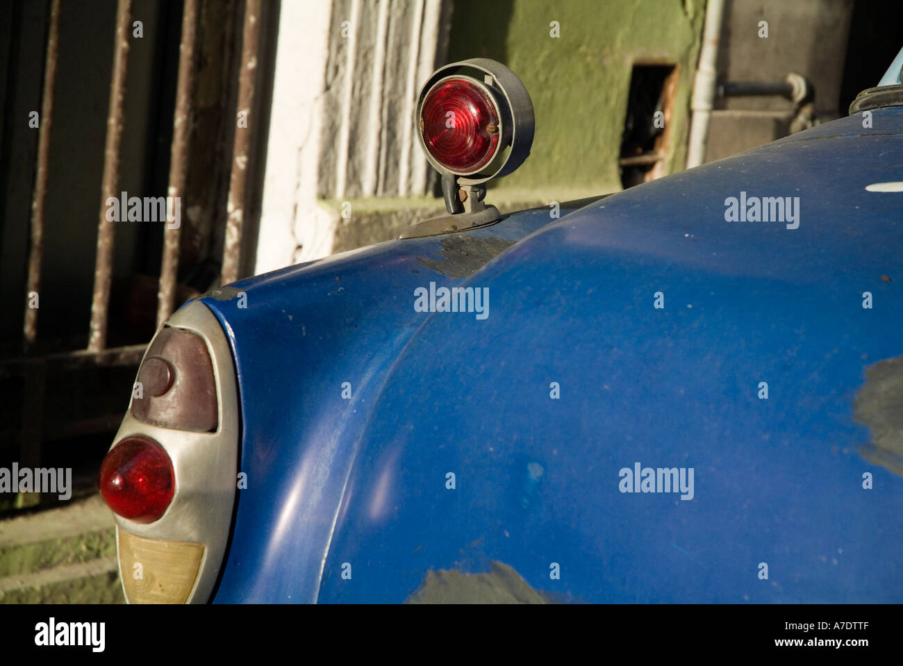 Classic American car rear lights in Havana streets Cuba Stock Photo - Alamy