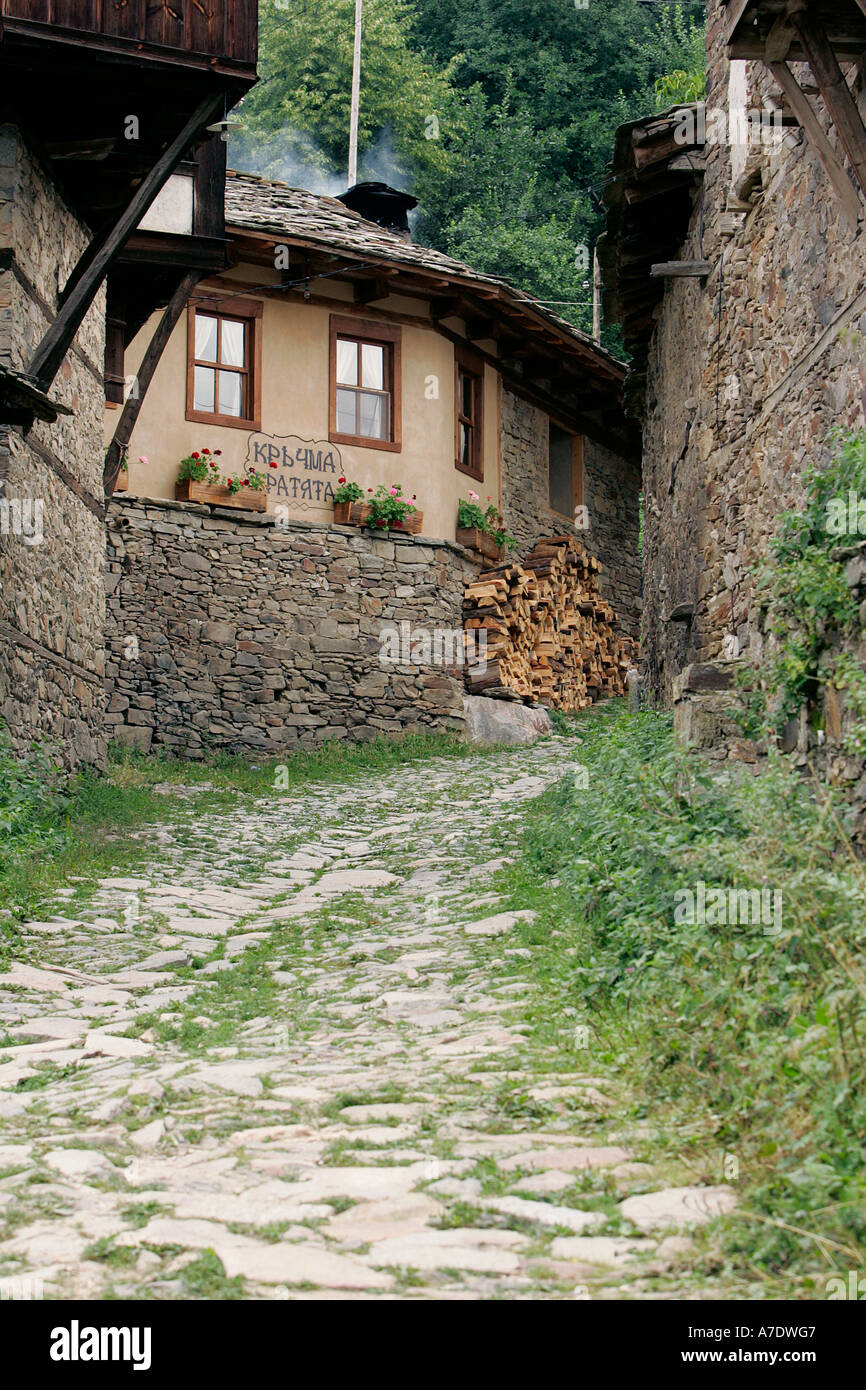 Katuntsi old city Rodopy mountain house shop Bulgaria people Republic ...