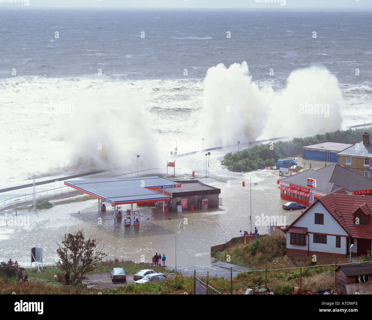 GB KENT FOLKESTONE SEABROOK STORM BATTERY POINT Stock Photo - Alamy