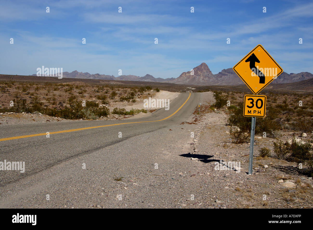 street sign in the desert, USA, California Stock Photo - Alamy