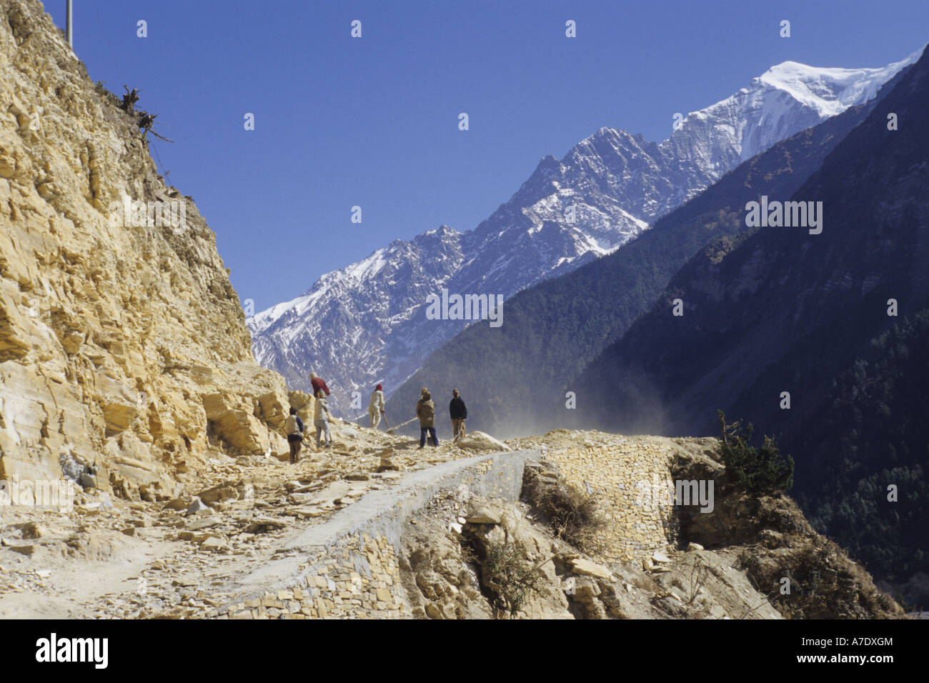 road construction in the Himalaya, Nepal Stock Photo - Alamy