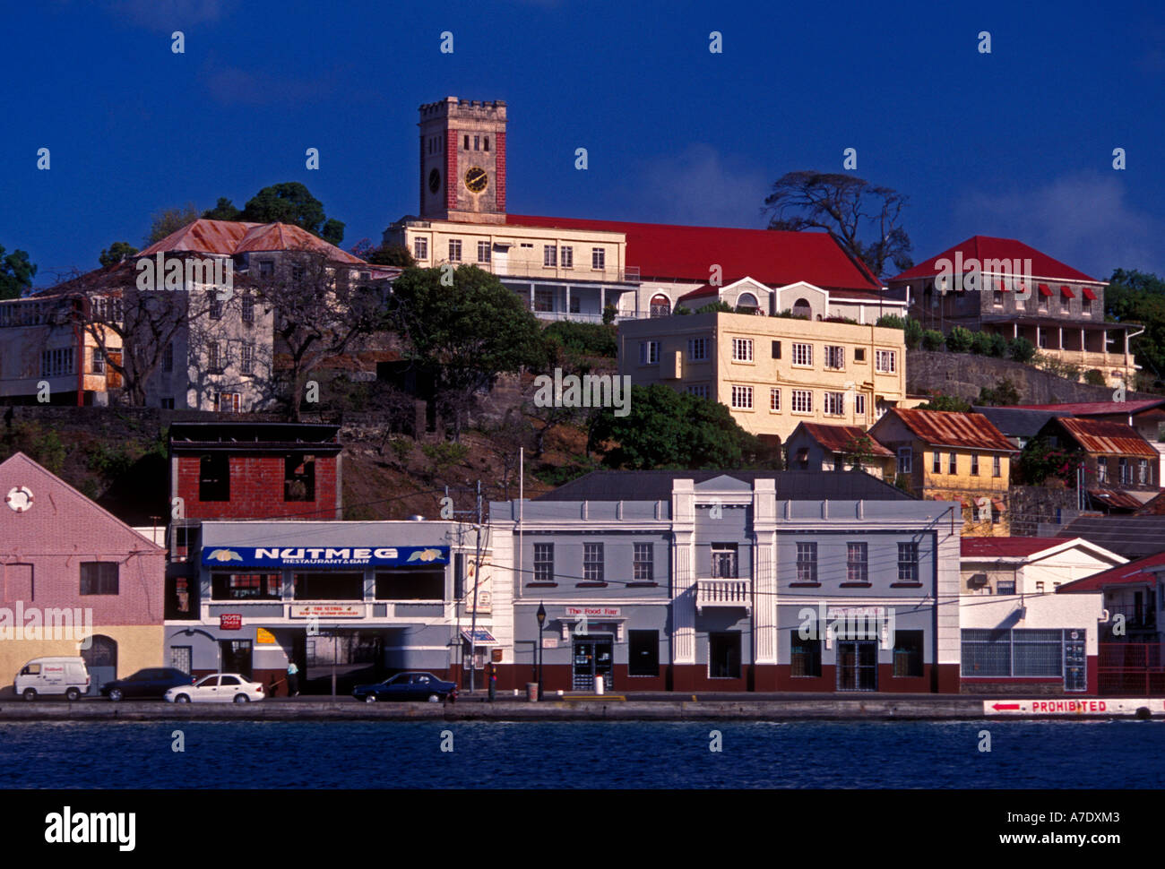waterfront, St Georges, Grenada Stock Photo - Alamy