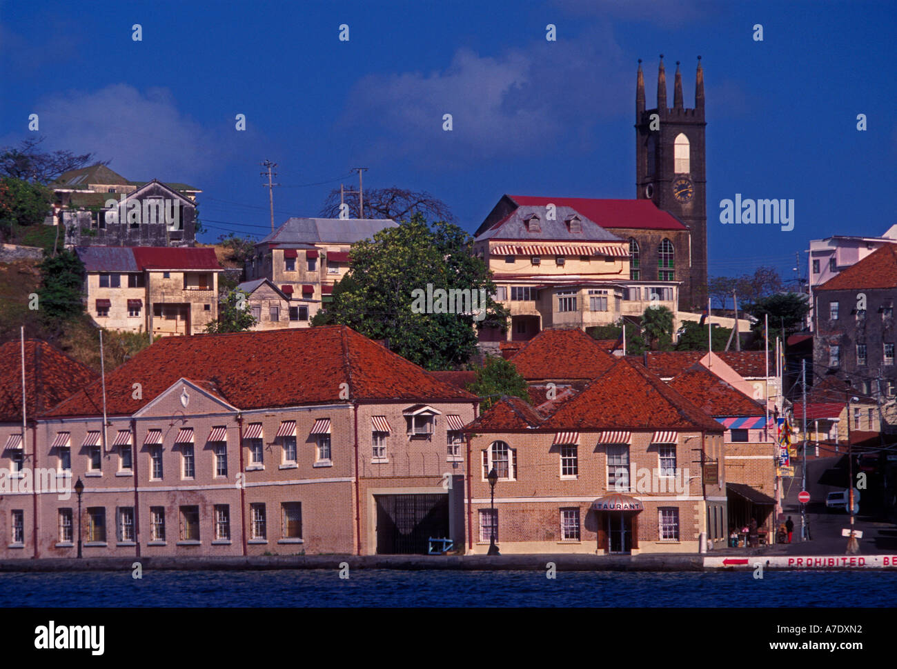 waterfront, St Georges, Grenada Stock Photo - Alamy
