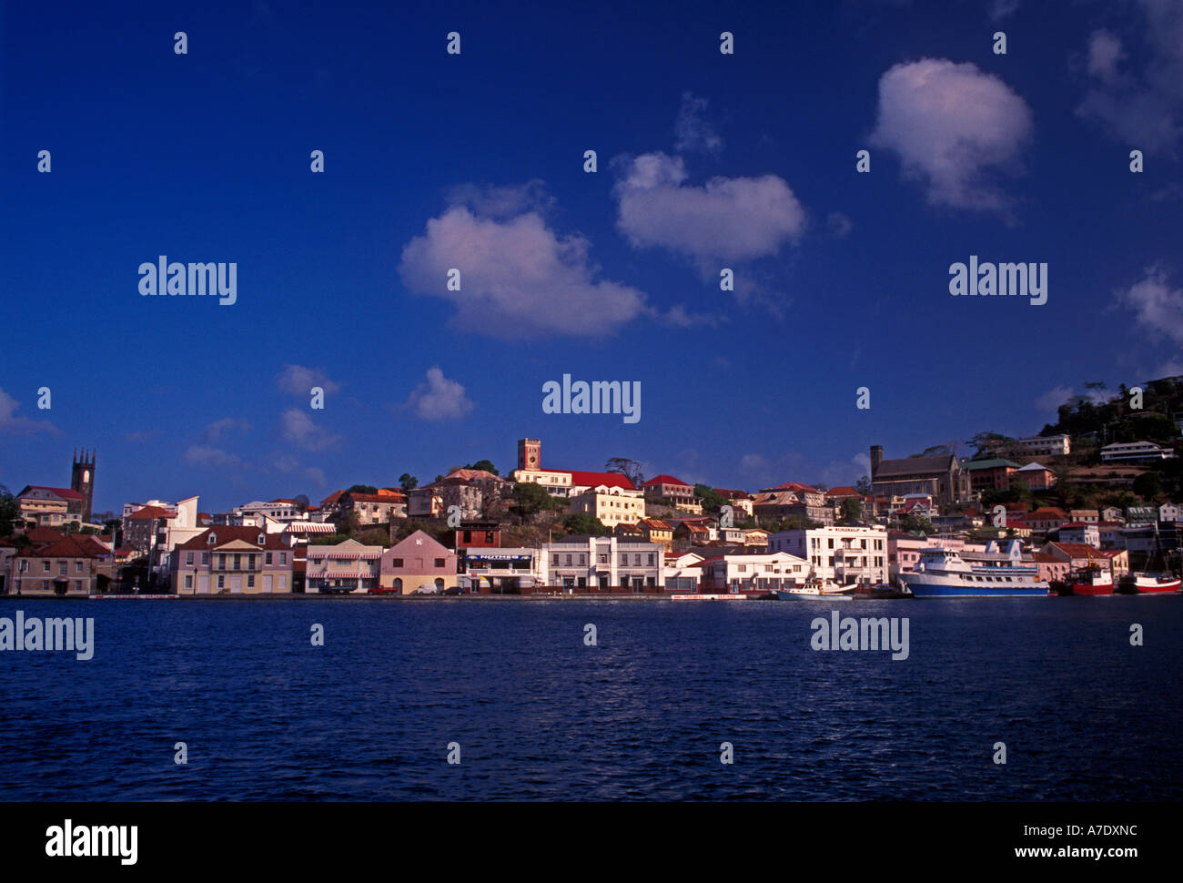 waterfront, St Georges, Grenada Stock Photo - Alamy