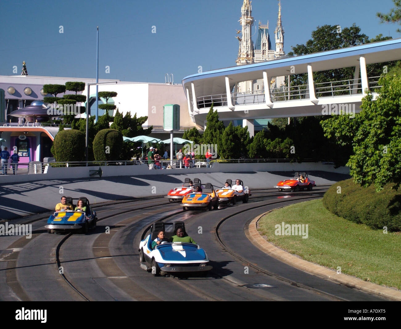 Tomorrowland speedway race cars magic hi-res stock photography and ...