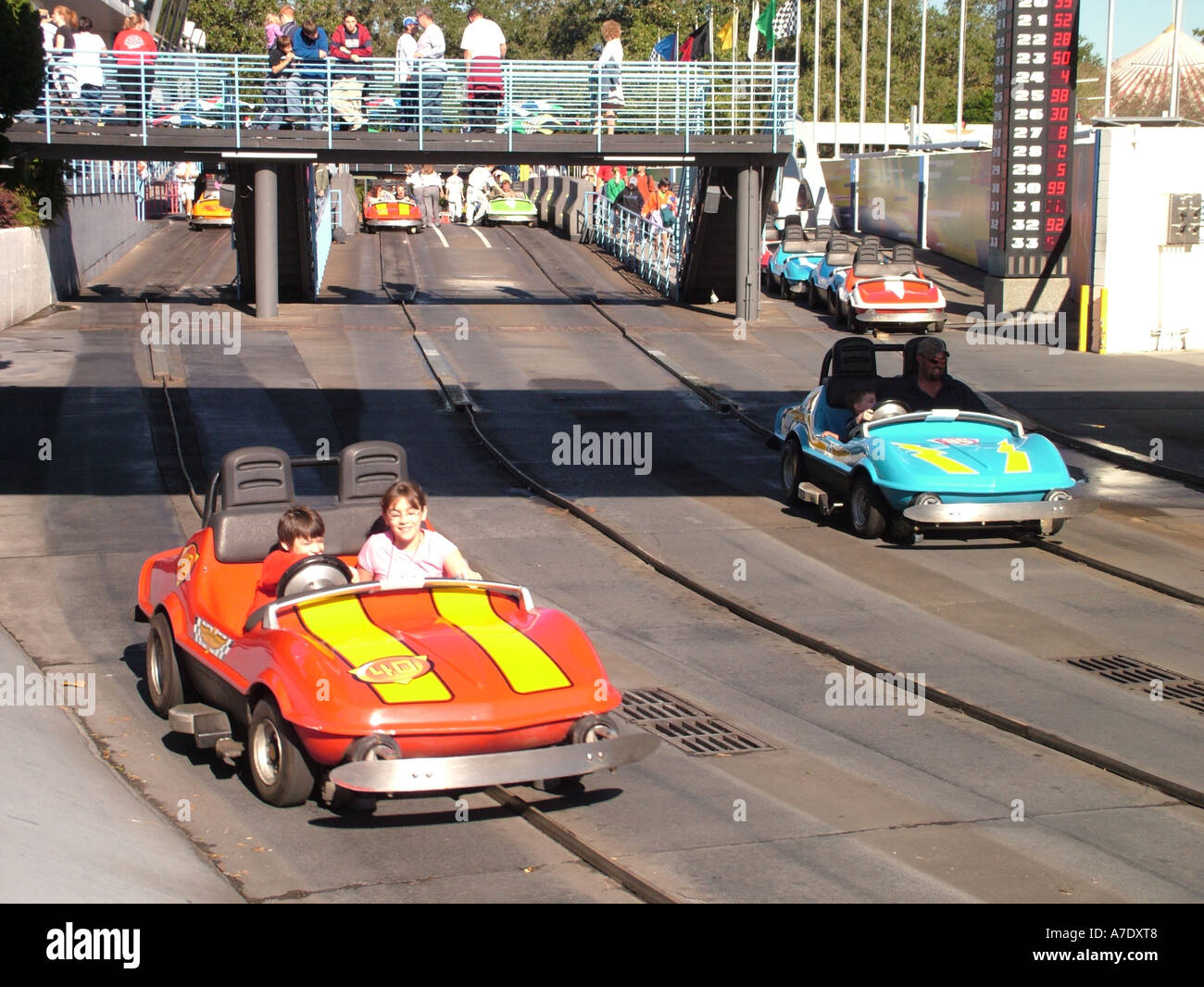 Tomorrowland speedway race cars magic hi-res stock photography and ...