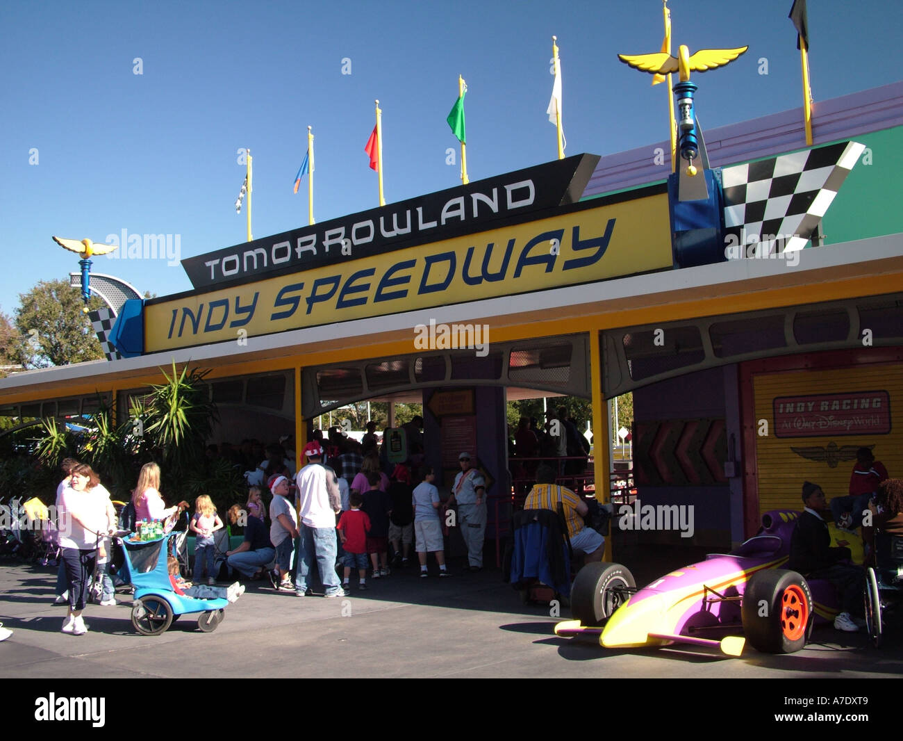 Tomorrowland speedway race cars magic hi-res stock photography and ...